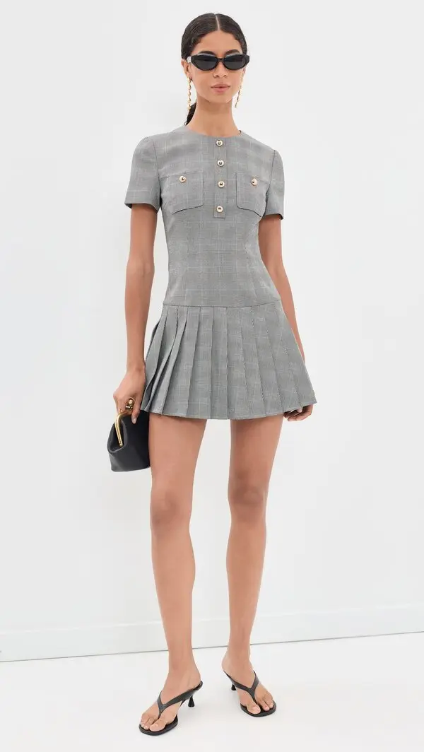 SELF-PORTRAIT Pleated Mini Dress