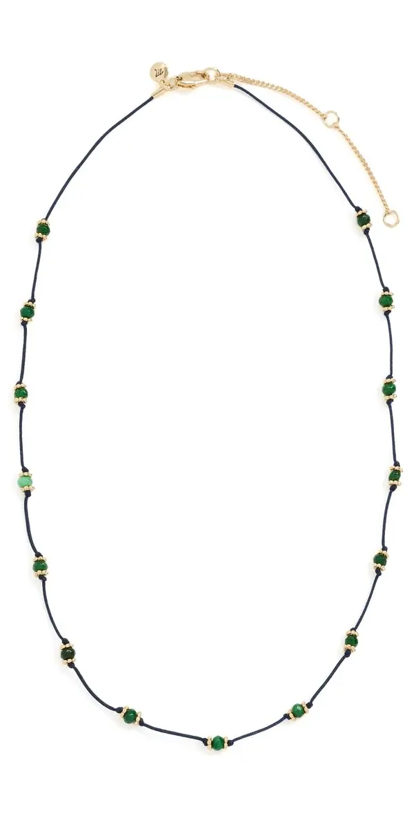 Madewell Beaded Silk Necklace - Deep Indigo