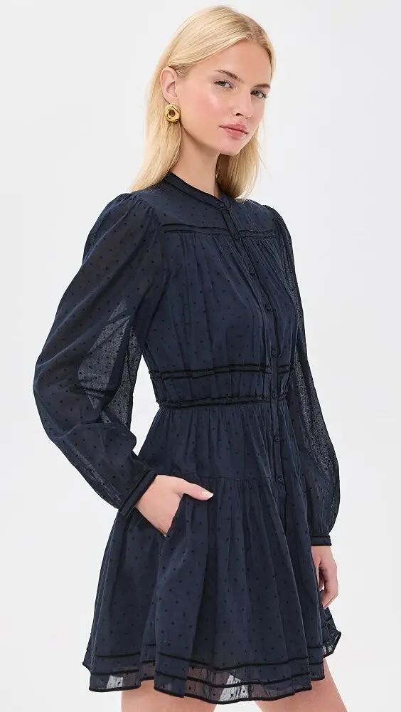 Ulla Johnson Lumi Long Sleeve Cotton Mini Dress