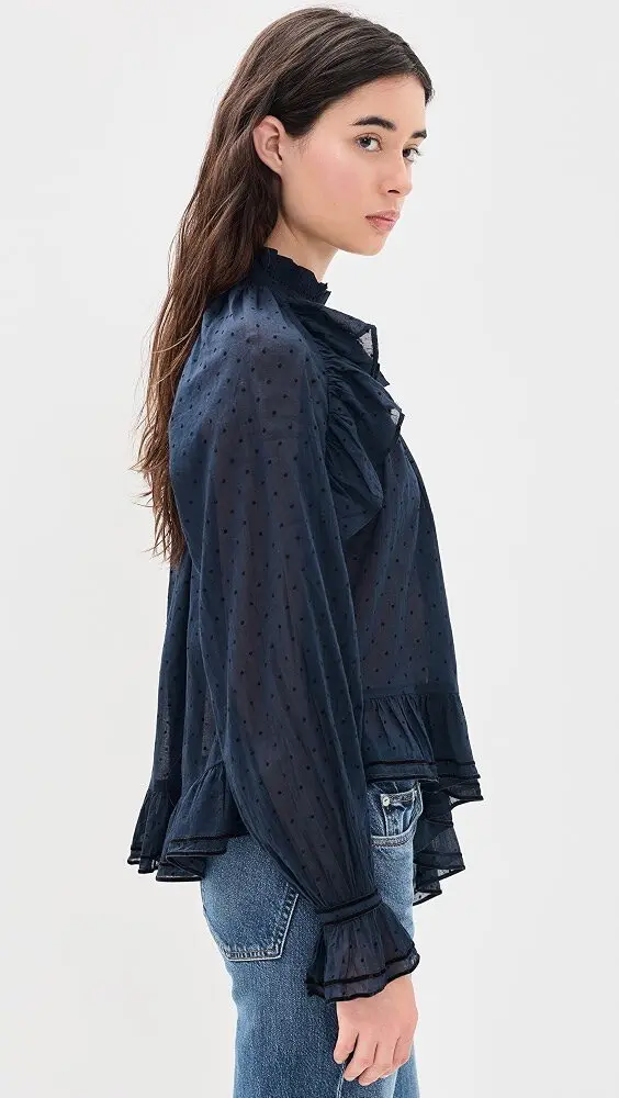 Ulla Johnson Marcella Long Sleeve Cotton Blouse