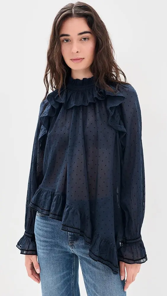 Ulla Johnson Marcella Long Sleeve Cotton Blouse