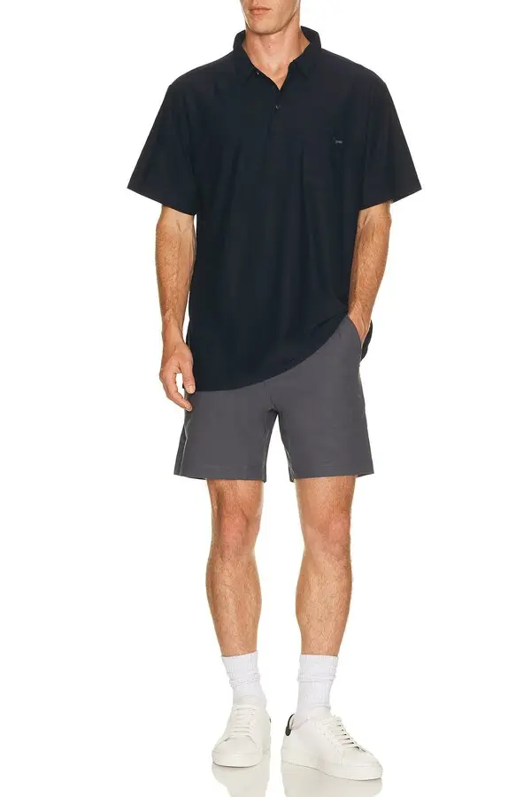 Vuori Ace Polo In Blue - Ink