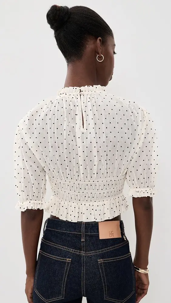 Ulla Johnson Rae Short Sleeve Cotton Top