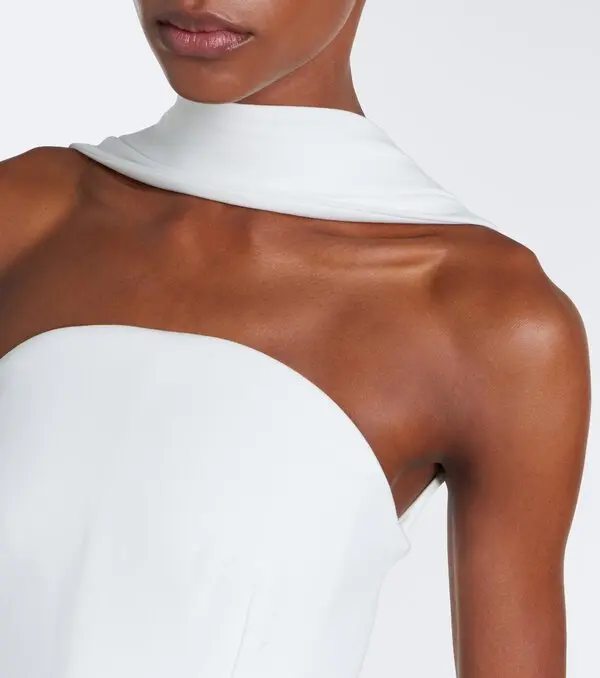 Roland Mouret Scarf-detail Crêpe Corset Top - White