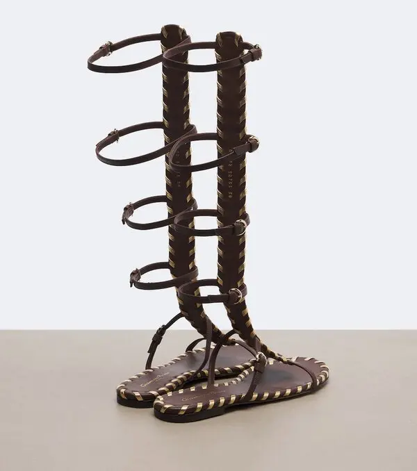 GIANVITO ROSSI Zaira Leather Gladiator Sandals