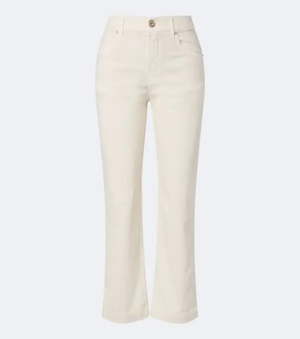 Eleventy Cropped Slim Jeans - White