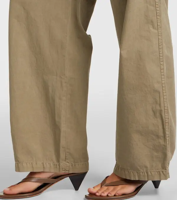 FRAME Gallery Cotton Wide-leg Pants