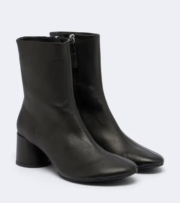 SOULIERS MARTINEZ Flavia Leather Ankle Boots