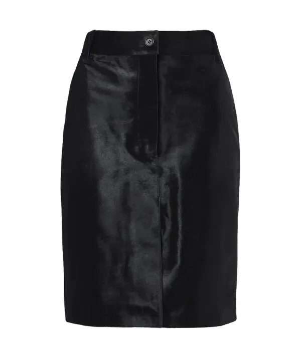 Loulou De Saison Debi Calf Hair Mini Skirt