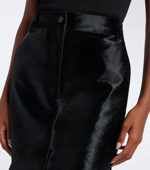 Loulou De Saison Debi Calf Hair Mini Skirt