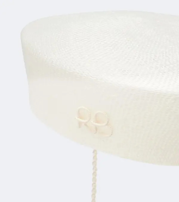 Ruslan Baginskiy Faux-pearl Straw Hat