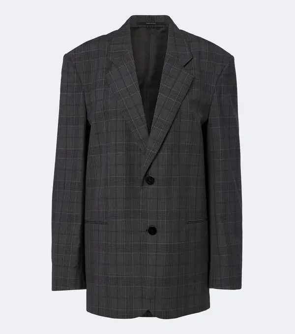 Gucci Oversized Checked Wool Blazer