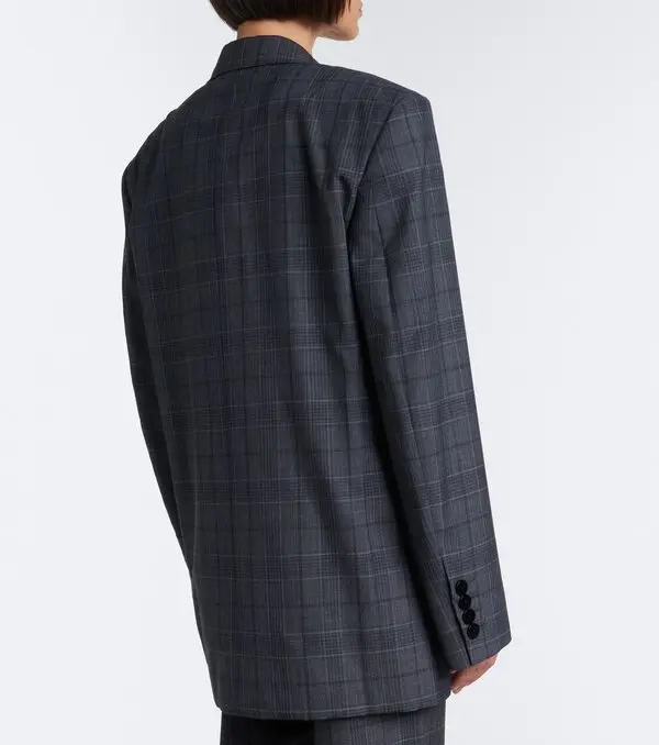 Gucci Oversized Checked Wool Blazer
