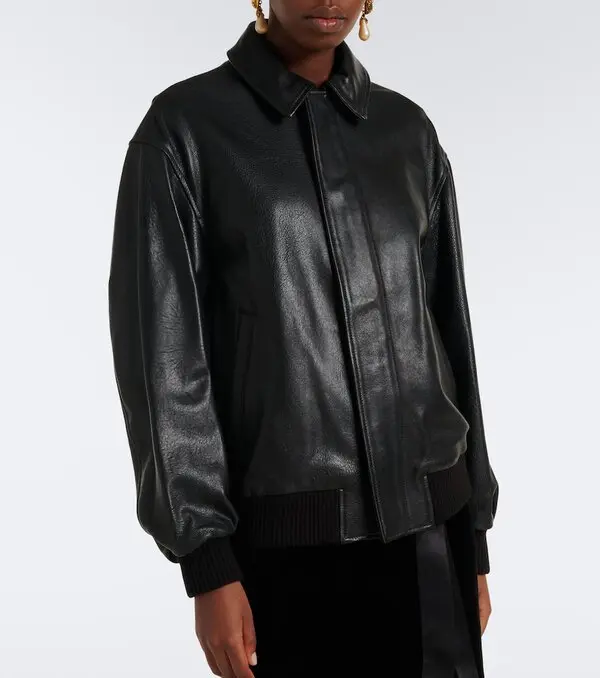 Nour Hammour Toyen Leather Blouson Jacket