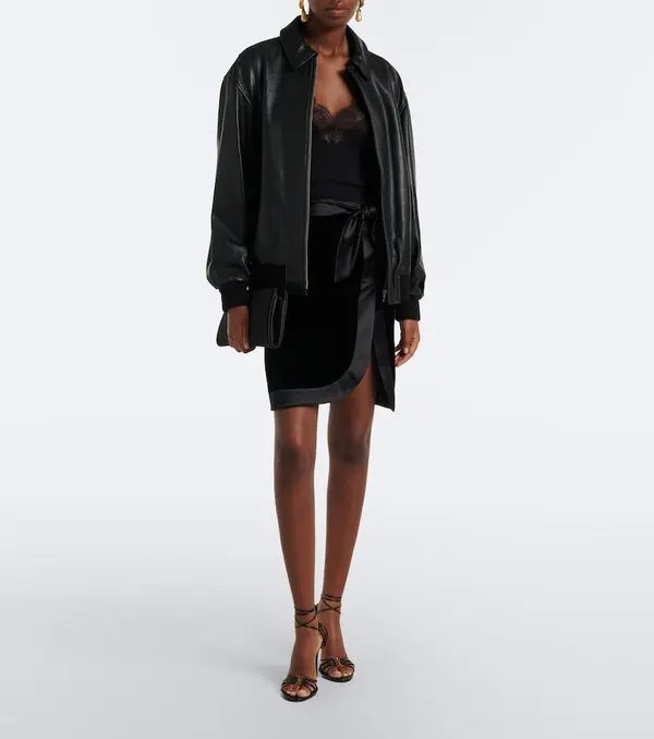 Nour Hammour Toyen Leather Blouson Jacket