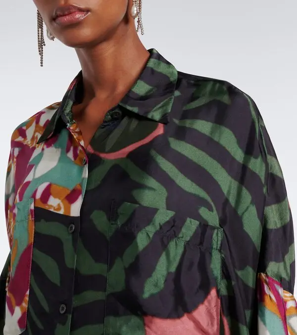 Dries Van Noten Printed Twill Shirt - Multicoloured