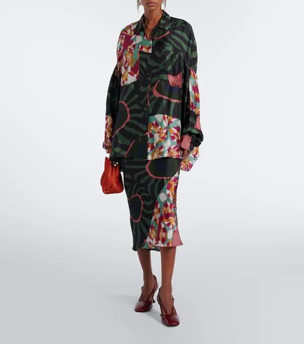 Dries Van Noten Printed Twill Shirt - Multicoloured