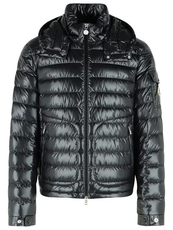 Moncler Lauros' Short Hooded Down Jacket In Polyester