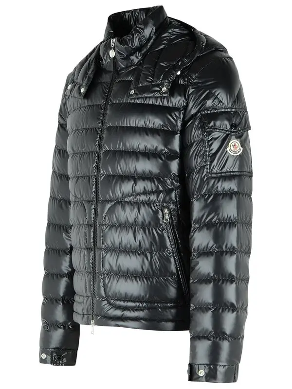 Moncler Lauros' Short Hooded Down Jacket In Polyester