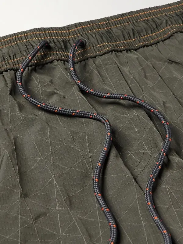 Sease Cod-2 Straight-leg Mid-length Embroidered Ripstop Swim Shorts