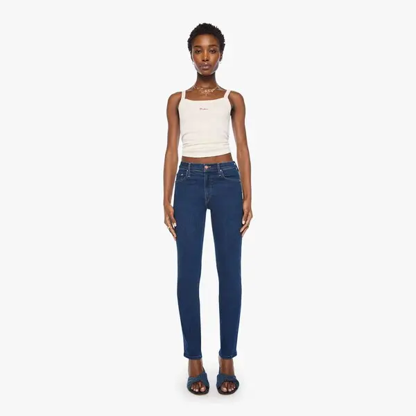 MOTHER The Mid Rise Rider Skimp Jeans - Blue