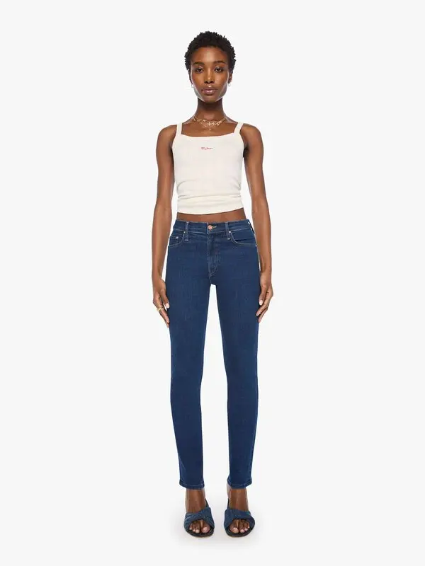 MOTHER The Mid Rise Rider Skimp Jeans - Blue