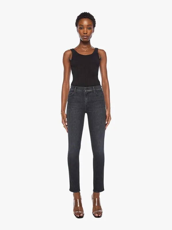 MOTHER The Mid Rise Dazzler Skimp Jeans - Black