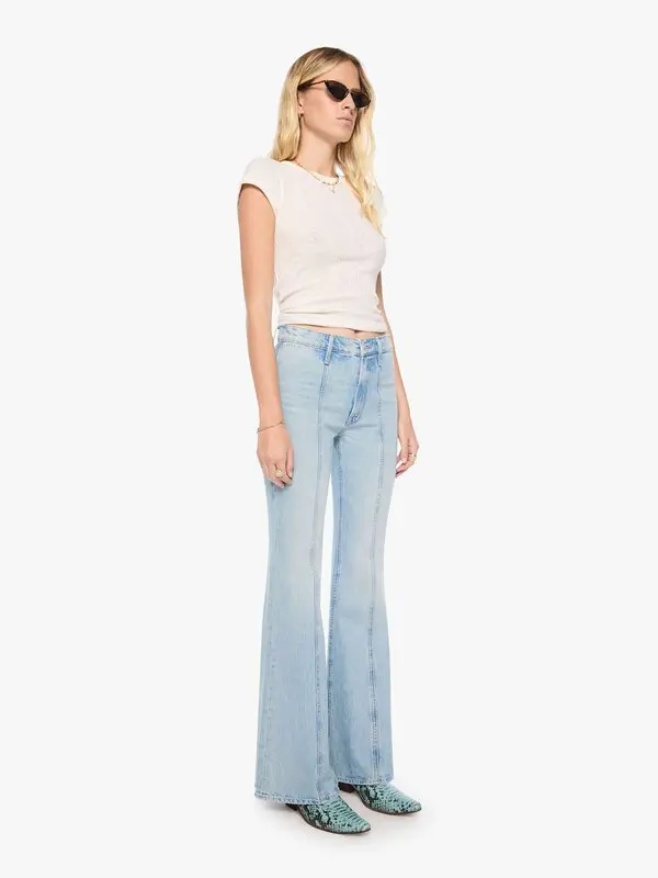 MOTHER The Seamed Doozy Heel Jeans - Light Blue