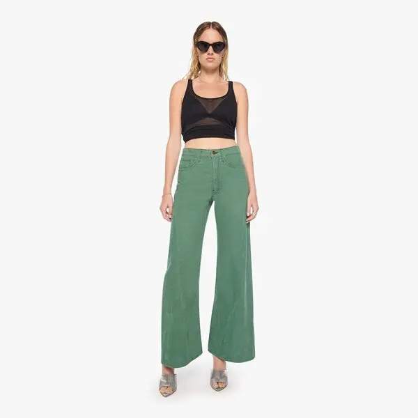 MOTHER Snacks! The Lemon Twist Sneak Dark Ivy Pants