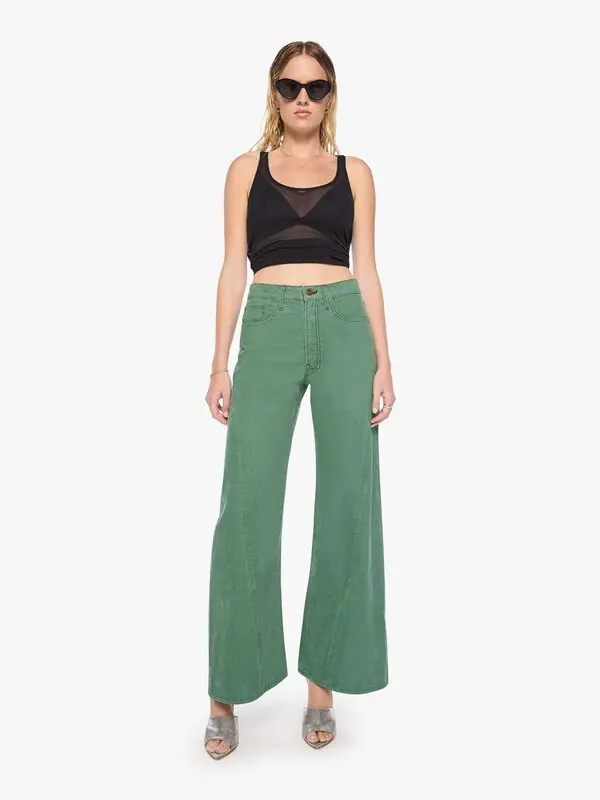 MOTHER Snacks! The Lemon Twist Sneak Dark Ivy Pants - Green