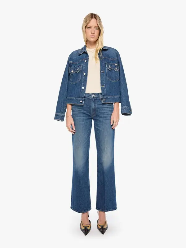MOTHER The Bookie Sneak Buckaroo Jeans - Blue