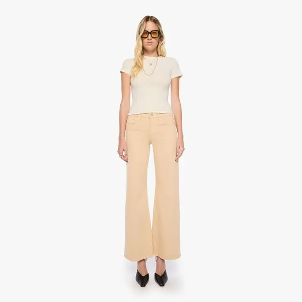 MOTHER The Mid Rise Sidestepper Twist Sneak Winter Wheat Jeans - Multi