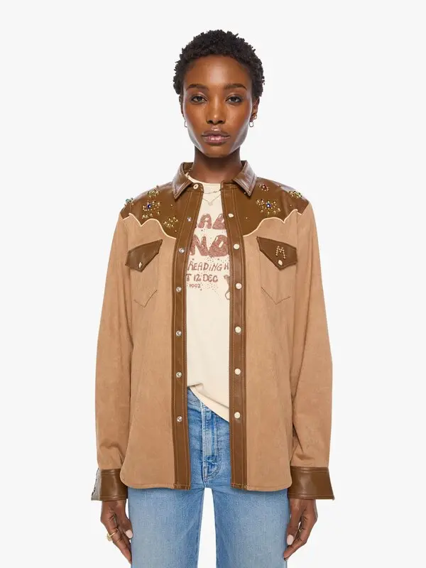 MOTHER The Sueded Honey Biscute Western Shirt - Multi