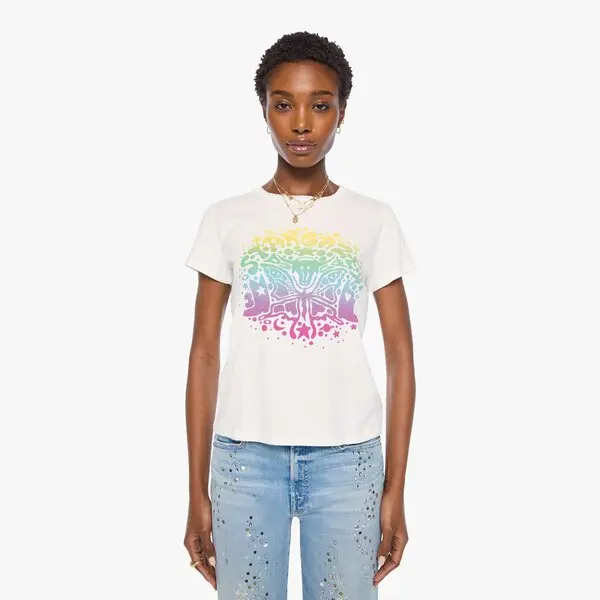 MOTHER The Boxy Goodie Stargazer Graphic T-shirt - White