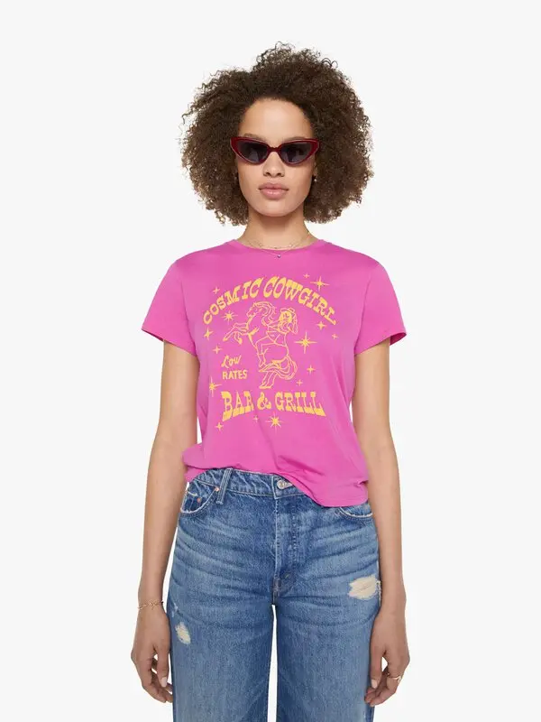 MOTHER The Lil Goodie "cosmic Cowgirl Bar & Grill" Graphic Tee - Yellow