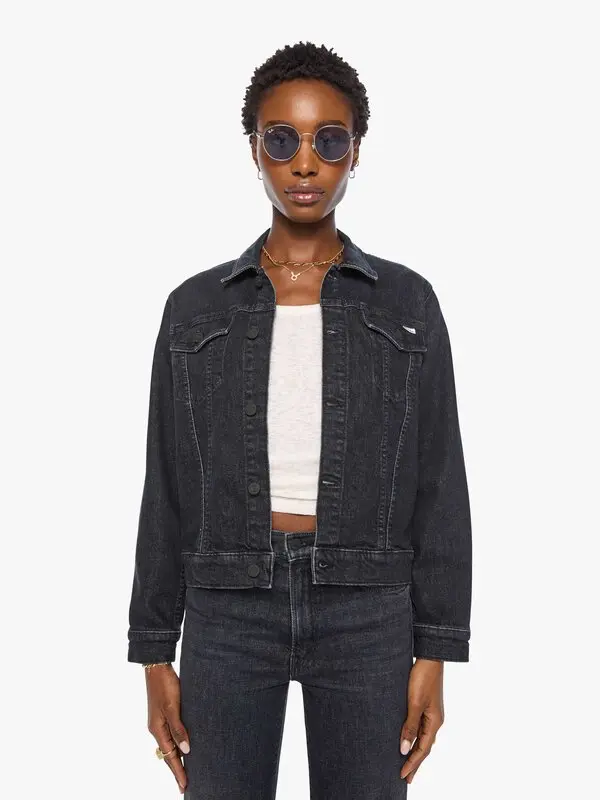 MOTHER The Bruiser Riding Milkyway Denim Jacket - Black
