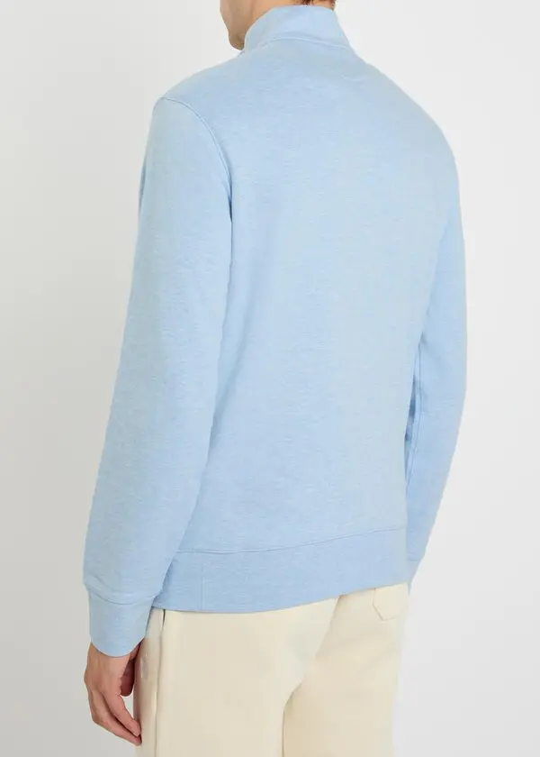 Polo Ralph Lauren Half-zip Logo-embroidered Jersey Sweatshirt