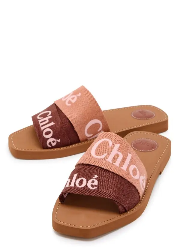 Chloé Western Logo Canvas Sliders