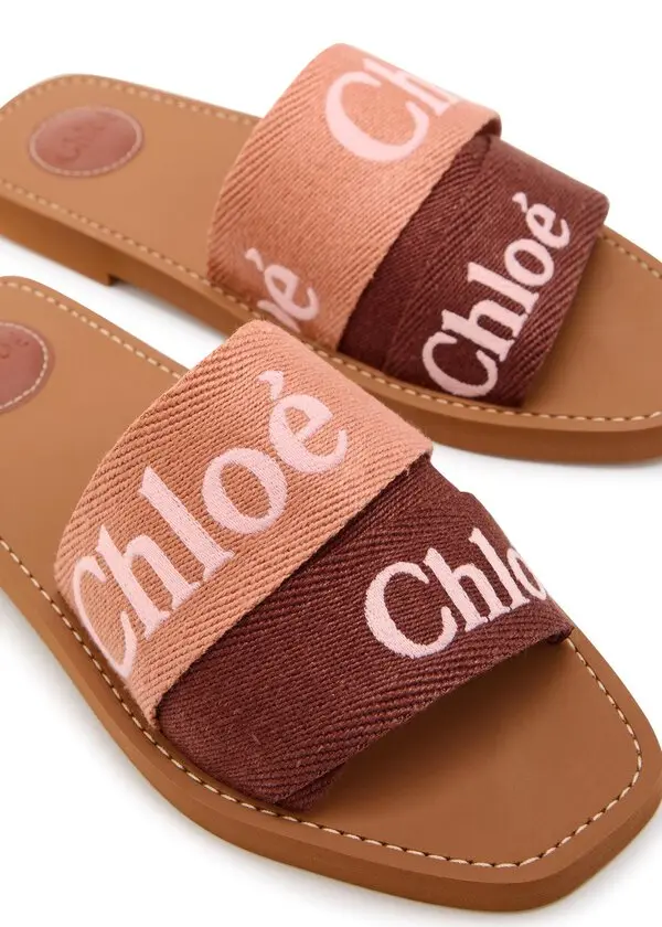 Chloé Western Logo Canvas Sliders