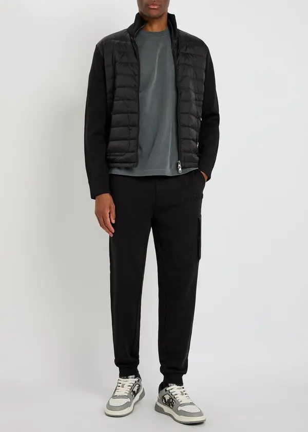 Moncler Padded Knit And Nylon Jacket