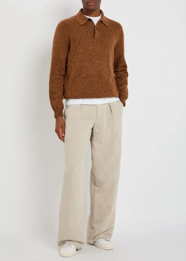 JIL SANDER Wool And Cashmere-blend Polo Jumper