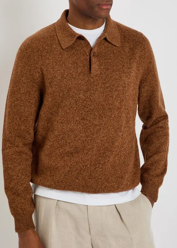 JIL SANDER Wool And Cashmere-blend Polo Jumper
