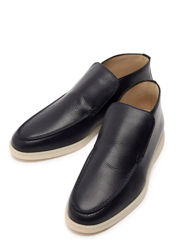 AURELIEN City Grained Leather Loafers