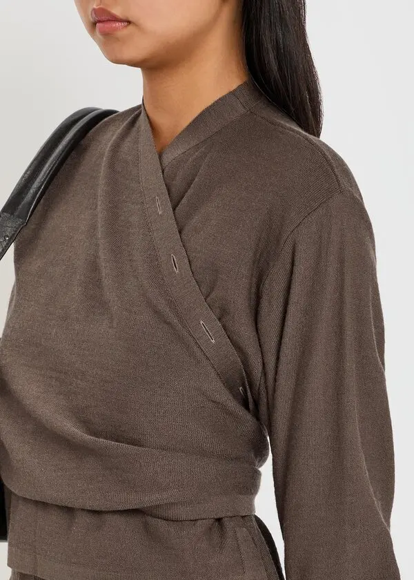 LEMAIRE Trompe L'oeil Wool-blend Cardigan