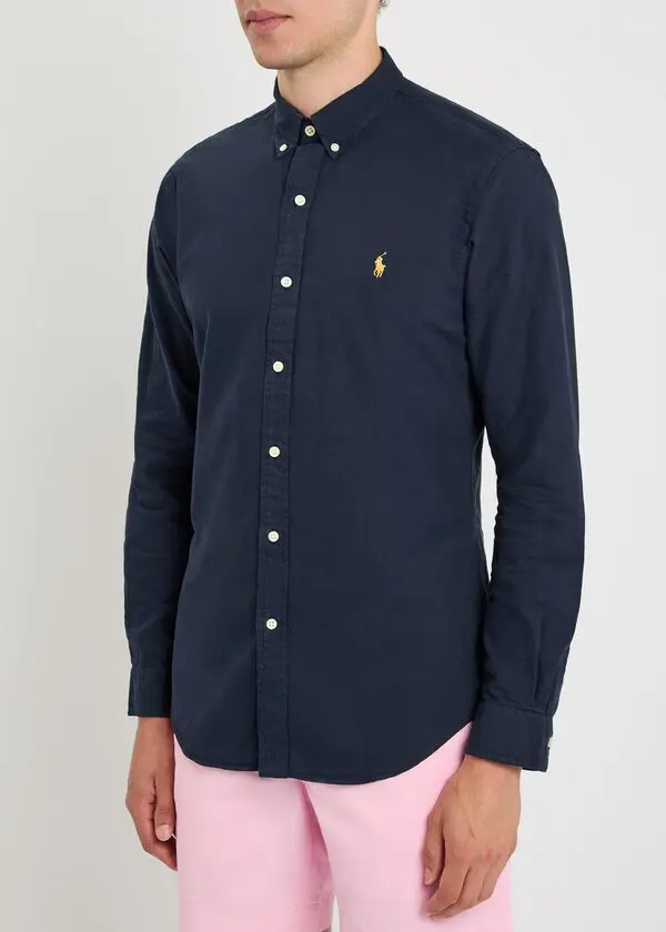 Polo Ralph Lauren Logo-embroidered Cotton Shirt - Navy