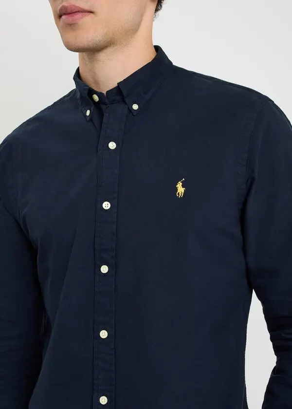 Polo Ralph Lauren Logo-embroidered Cotton Shirt - Navy
