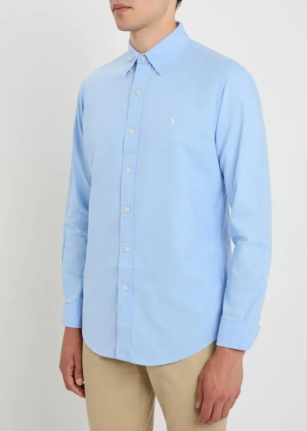 Polo Ralph Lauren Logo-embroidered Cotton Shirt - Blue