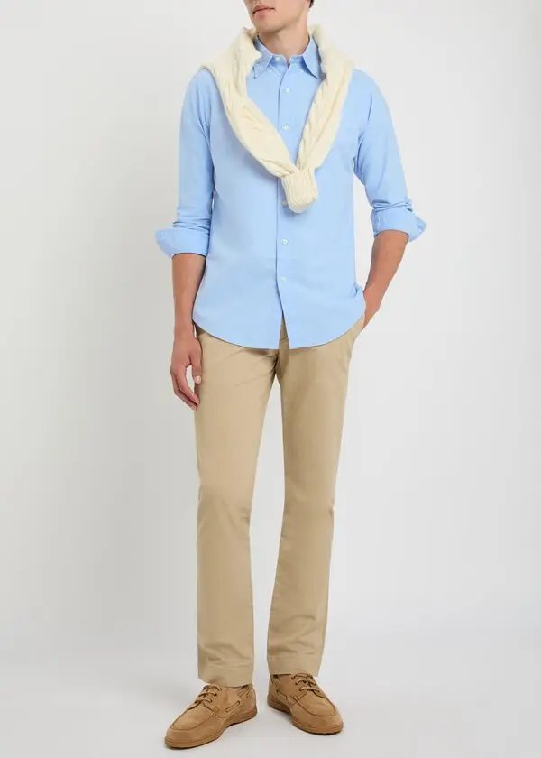 Polo Ralph Lauren Logo-embroidered Cotton Shirt - Blue
