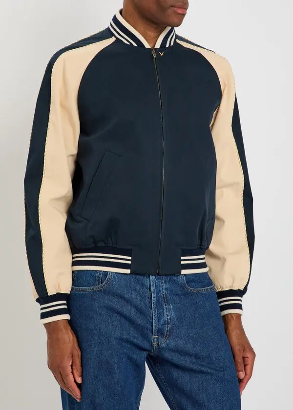 Valentino Garavani Panelled Cotton Bomber Jacket