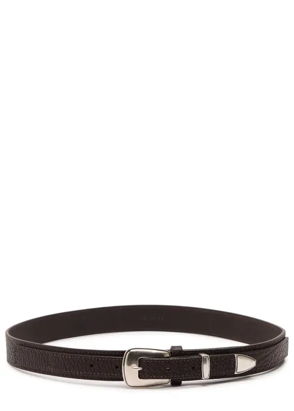 LEMAIRE Minimal Western Grained Leather Belt